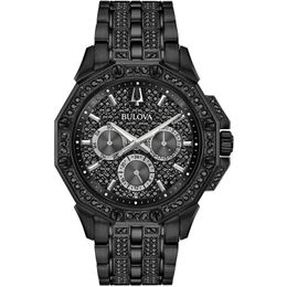 Bulova Crystal Octava Herren Uhr Schwarz 98C134
