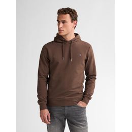 Kapuzensweatshirt PETROL INDUSTRIES, Herren, Gr. XXL, braun (mud), Sweatware, Obermaterial: 95% Baumwolle, 5% Elasthan, regular fit taillenbedeckt, ohne Ausschnitt, Rippb&uuml;ndchen, Sweatshirts, mit Logo Stickerei