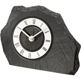 Tischuhr AMS "T1104", schwarz, Tischuhren, Schiefer, Wohnzimmer, Esszimmer