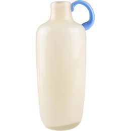 Dekovase AM Design "aus Glas mit braunem K&ouml;rper und blauem Griff", blau (klar, blau), B:9cm H:19cm, Glas, Vasen, ein au&szlig;ergew&ouml;hnliches Design f&uuml;r Ihr Zuhause