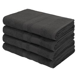 Duscht&uuml;cher OTTO HOME "Vanessa, 4 Duscht&uuml;cher, 70x140cm, in Standard- und Premium-Qualit&auml;t", grau (anthrazit), B:70cm L:140cm, Walkfrottee, Obermaterial: 100% Baumwolle, Handt&uuml;cher, Handt&uuml;cher mit Bord&uuml;re, 100% Baumwolle, einfarbig, weich
