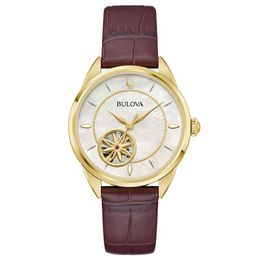 Bulova Sutton Damenarmbanduhr Braun 97L179