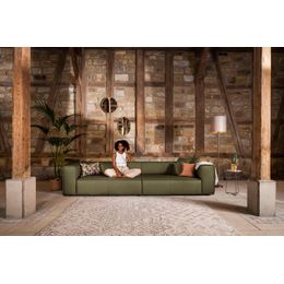 4-Sitzer W.Schillig "around-the-block Mega Sofa, viel Platz, Breite 300cm, bequem", gr&uuml;n (camouflage z69), B:300cm H:66cm T:104cm, Longlife Xtra-Leder Z69: Das feinnarbige, gedeckte Softleder Z69 besticht durch seine au&szlig;ergew&ouml;hnliche Weichheit im trendigen &raquo;Vintage-Look&laquo;, Hautst&auml;rke 0, 9 - 1, 1 mm;Longlife fabric Flachgewebe T88 (100% Polyester), Sofas, mit eleganter Biese, mit Federkern