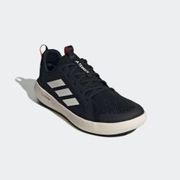 Wanderschuh adidas terrex "BOAT LACE CLIMACOOL", Damen, Gr. 42, orange (core schwarz, chalk wei&szlig;, semi impact orange), Synthetik, Textil, Schuhe Wanderschuh, w&auml;rmend