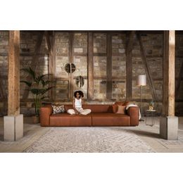 4-Sitzer W.Schillig "around-the-block Mega Sofa, viel Platz, Breite 300cm, bequem", braun (cognac z69), B:300cm H:66cm T:104cm, Longlife Xtra-Leder Z69: Das feinnarbige, gedeckte Softleder Z69 besticht durch seine au&szlig;ergew&ouml;hnliche Weichheit im trendigen &raquo;Vintage-Look&laquo;, Hautst&auml;rke 0, 9 - 1, 1 mm;Longlife fabric Flachgewebe T88 (100% Polyester), Sofas, mit eleganter Biese, mit Federkern