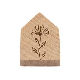 Magnetisches Holzhaus Bl&uuml;te