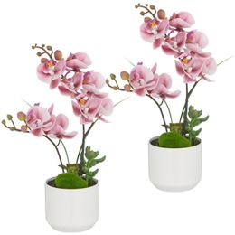 Kunstorchidee Creativ green "Orchidee Phalaenopsis", rosa (dunkelrosa), H:30cm, Kunststoff, Kunstpflanzen, mit real-touch-Bl&uuml;ten