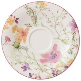 Villeroy & Boch Untertasse VILLEROY & BOCH "Teeuntertasse Mariefleur Tea &oslash; 16,7 cm bunt", bunt, Speiseteller