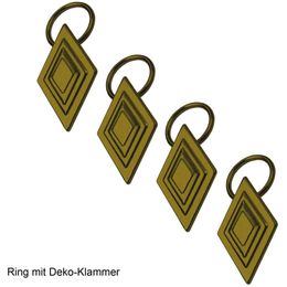 Gardinenring Liedeco Gr. 1, grau (messingfarben), &Oslash;:1,6cm, Metall, Gardinenbefestigungen, f&uuml;r Gardinenstangen &Oslash; 16 mm