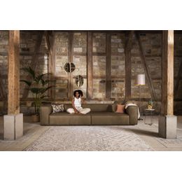 4-Sitzer W.Schillig "around-the-block Mega Sofa, viel Platz, Breite 300cm, bequem", braun (fango z69), B:300cm H:66cm T:104cm, Longlife Xtra-Leder Z69: Das feinnarbige, gedeckte Softleder Z69 besticht durch seine au&szlig;ergew&ouml;hnliche Weichheit im trendigen &raquo;Vintage-Look&laquo;, Hautst&auml;rke 0, 9 - 1, 1 mm;Longlife fabric Flachgewebe T88 (100% Polyester), Sofas, mit eleganter Biese, mit Federkern