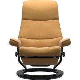Relaxsessel stressless "View", gelb (honey paloma), B:79cm H:109cm T:77cm, Leder BATICK: BATICK ist ein leicht korrigiertes, durchgef&auml;rbtes und genarbtes M&ouml;belleder, bei dem die meisten Unebenheiten und Spuren in der Regel entfernt wurden.;Leder PALOMA: PALOMA ist ein durchgef&auml;rbtes Semianilin-M&ouml;belleder mit nat&uuml;rlicher Narbung.;ROHLEDER Stoff Q2 FARON: Ein fester zuverl&auml;ssiger Boucl&eacute; mit einem st