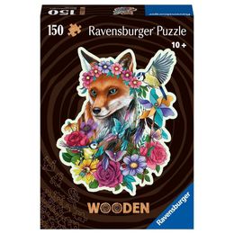 RAVENSBURGER VERLAG Ravensburger Puzzle 17512 - Bunter Fuchs - 150 Teile Kontur-Holzpuzzle mit stabi...