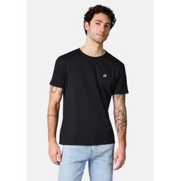 T-Shirt Ragwear "Samms F Gots YOUMODO", Jungen, Gr. S (48), schwarz, Material: 100% Baumwolle, Basic, relaxed fit h&uuml;ftlang, Rundhals, normaler Saum, Shirts T-Shirt, Kurz&auml;rmliges Shirt mit Retro-Roller-Stickerei