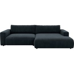 Ecksofa Musterring "LUCIA zeitlos, bequem, sch&ouml;ne Detailverarbeitung Breite 296cm, L-Form", schwarz (schwarz samt), B:296cm H:81cm T:190cm, Flachgewebe VALMONT (60% Baumwolle/40% Leinen);Leder PURO, pigmentiertes Leder;Microfaser CRONA (100% Polyester);Flachgewebe FLORIS (100% Polyester);Leder BAX, pigmentiertes Leder, Sofas, Ecksofa