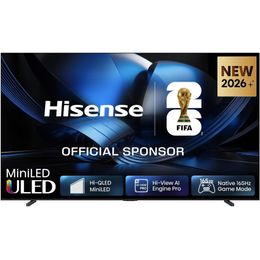 HISENSE QLED-Fernseher "100U7DSE", Energieeffizienz: F (A-G), schwarz, dunkelgrau, 100 &Prime;, Fernseher