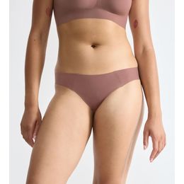 Tanga Sloggi "ZERO Feel 2.0", Damen, Gr. L, cacao, Single Jersey;Interlock, Obermaterial: 76% Polyamid, 24% Elasthan, k&ouml;rpernah, Unterhosen Tanga, nahtlos, superweiches Interlock-Jersey Material, ultraleicht