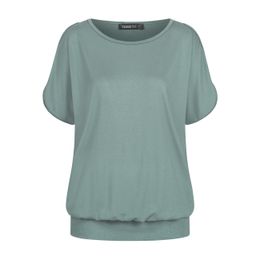 T-Shirt CLOUD 5IVE "CLOUD 5IVE Damen", Damen, Gr. M, gr&uuml;n, 95% Viskose, 5% Elasthan, unifarben, normal, Rundhals, Shirts T-Shirt