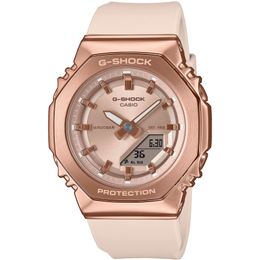 Chronograph Casio G-SHOCK, gold (rosa, ros&eacute;goldfarben), Armbanduhren, Damen, Chronograph, Quarzuhr,Armbanduhr,Damenuhr,Herrenuhr,bis 20 bar wasserdicht, digital
