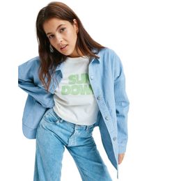 Hemdjacke Roxy "Kick Back Washed Cord", Damen, Gr. M, blau (blau blizzard), Obermaterial: 100% Baumwolle., Jacken