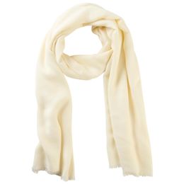 Schal Laura Scott, Damen, beige (champagner), Web, Viskose, unifarben, Modet&uuml;cher Schal, Schal-Tuch mit feinen Fransen