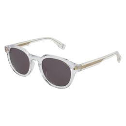 Police SPLU83 | Herren-Sonnenbrille | Fassung: Vollrand, Panto, Acetat, Kristall Gl&auml;nzend | Glasfarbe: Grau