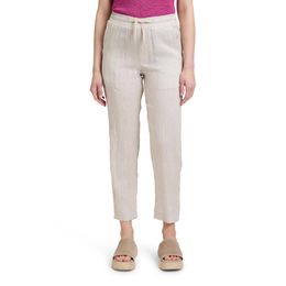 Leinenhose Cartoon "Damen mit Tunnelzug", Damen, Gr. 42, Normalgr&ouml;&szlig;en, beige (nature, cream), Leinenmischung, Obermaterial: 100% Leinen, l&auml;ssig geschnitten lang, Hosen, Material