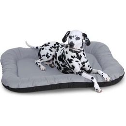 Knuffelwuff Wasserfestes In und Outdoor Hundebett Lucky aus Nylongewebe grau L