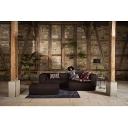 Ecksofa W.Schillig "around-the-block Mega-Sofa & Hocker, viel Platz, Breite 300cm, L-Form", braun (mocca z69), B:300cm H:66cm T:164cm, Longlife Xtra-Leder Z69: Das feinnarbige, gedeckte Softleder Z69 besticht durch seine au&szlig;ergew&ouml;hnliche Weichheit im trendigen &raquo;Vintage-Look&laquo;, Hautst&auml;rke 0, 9 - 1, 1 mm;Longlife fabric Flachgewebe T88 (100% Polyester), Sofas, Ecksofa, inklusive Hocker, mit eleganter