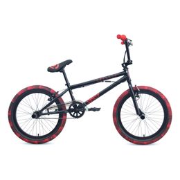 BMX-Rad CHILLIZ "XB.02" Gr. 25, schwarz, rot, schwarz, Fahrr&auml;der, Kinder, 25cm, 20 Zoll (50,80cm) hinten: 20 Zoll (50,80cm)