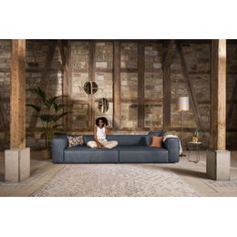 4-Sitzer W.Schillig "around-the-block Mega Sofa, viel Platz, Breite 300cm, bequem", blau (blau z69), B:300cm H:66cm T:104cm, Longlife Xtra-Leder Z69: Das feinnarbige, gedeckte Softleder Z69 besticht durch seine au&szlig;ergew&ouml;hnliche Weichheit im trendigen &raquo;Vintage-Look&laquo;, Hautst&auml;rke 0, 9 - 1, 1 mm;Longlife fabric Flachgewebe T88 (100% Polyester), Sofas, mit eleganter Biese, mit Federkern