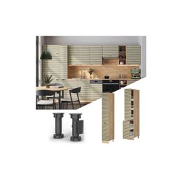 VICCO Apothekerhochschrank Fame-Line Eiche gefr&auml;st 30 cm
