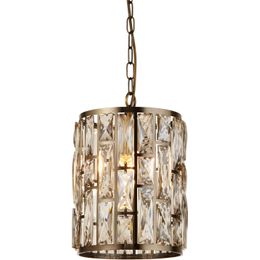 Searchlight H&auml;ngeleuchte "Bijou Pendant - Antique Brass Metal & Champagne Glass", gold (antikmessing), 1, &Oslash; 22cm H: 31cm, 1 Stk., Leuchten, H&auml;ngeleuchte