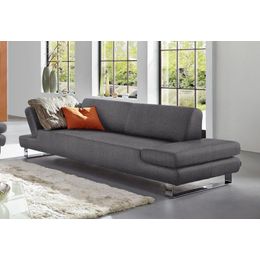 3-Sitzer W.Schillig "taboo Designsofa mit hohem Sitzkomfort, Breite 232cm, Sitztiefe 69cm", grau (grau s22), B:232cm H:76cm T:101cm, Flachgewebe S22 (100% Polyester);Stoff S37 (100% Polyester): Luxus-Microfaser in Lederoptik;Longlife Xtra-Leder Z59: Glattleder mit modischer Pr&auml;gung. Hautst&auml;rke 0, 9 - 1, 1 mm;Longlife Xtra-Leder Z69: Das feinnarbige, gedeckte Softleder Z69 besticht durch seine au&szlig;e