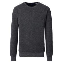 Strickpullover Casamoda "Casamoda Pullover uni", Herren, Gr. 3XL, dunkelgrau, 100% Baumwolle, Pullover Strickpullover