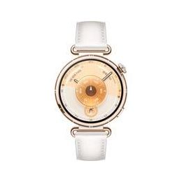 Huawei Watch GT 6 41mm (Konsu-B19L), Smartwatch gold, wei&szlig;es Lederverbundarmband