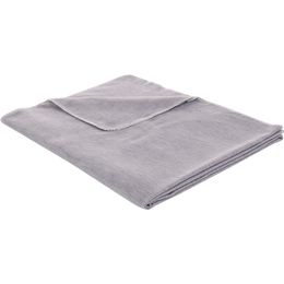 Wohndecke OTTO HOME "Jannis", grau (anthrazit), B:140cm L:200cm, Baumwolle, Wohndecken, Wohndecke, GOTS zertifiziert - aus Bio-Baumwolle, Kuscheldecke