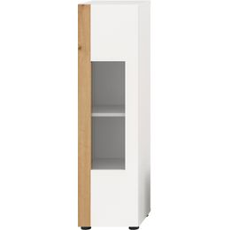 Vitrine Home Affaire "Svala, H&ouml;he 112 cm, Holzdekor, 1 T&uuml;r", wei&szlig;, artisan eiche nachbildung, B:30cm H:112cm T:33cm, FSC-zertifizierter Holzwerkstoff, Holzwerkstoff, Schr&auml;nke, Vitrine, 3 Einlegeb&ouml;den, Vitrinenschrank, Schrank, Wohnschrank