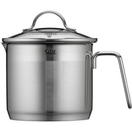 Milchtopf Silit "Achat", edelstahl, B:15,1cm H:12,5cm L:22,1cm &Oslash;:14cm, T&ouml;pfe, rostfrei, Silitherm-Allherdboden, induktionsgeeignet