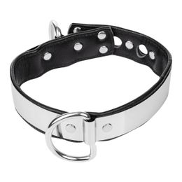 Rimba Lederhalsband mit Metall und Schloss