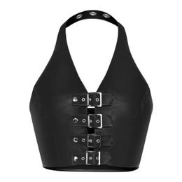 Rimba Neckholdertop mit Schnallen