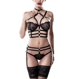 Grey Velvet Harness-Set, 2 Teile