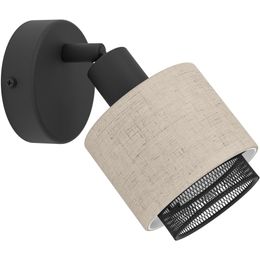 Eglo Deckenspot "ROSLEY Spotlampe - Stahl - E14 - 1X40W - IP20", schwarz, 1, &Oslash; 9cm H: 11cm, 1 Stk., Leuchten, Wandlampe, Wandleuchte, schwenkbarer Strahler, H11 x &Oslash;9 x AL18,5 cm, Deckenspot
