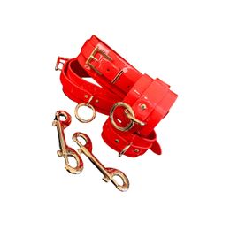 High Gloss Bondage Wrist & Thigh Cuffs