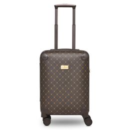 Trolley LAZAROTTI "Palermo 4 Rollen Kabinentrolley S 55 cm", Gr. 45 l, dunkelbraun, Polypropylen, Koffer