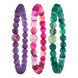 Armband Lady, bunt (bunt, bunt), Armb&auml;nder, Damen, Glas, Armband