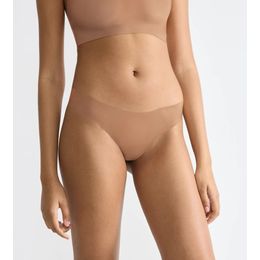 Tanga Sloggi "ZERO Feel 2.0", Damen, Gr. M, nostalgic braun, Single Jersey;Interlock, Obermaterial: 76% Polyamid, 24% Elasthan, k&ouml;rpernah, Unterhosen Tanga, nahtlos, superweiches Interlock-Jersey Material, ultraleicht