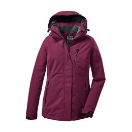 Outdoorjacke Killtec "KOW 140 WMN JCKT", Damen, Gr. 36, dunkelpurpur, Obermaterial: 100% Polyester.Futter: 100% Polyester.F&uuml;llung: 100% Polyester, Jacken Outdoorjacke, Wasserdichte Damenjacke, atmungsaktiv, abnehmbare Kapuze