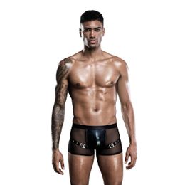 SARESIA Shorts aus Mesh in Latexoptik