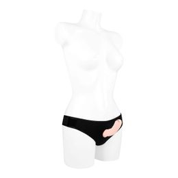 EIS Strap-On-Panty mit Doppel-Vibrator, Gr&ouml;&szlig;e S, 23 cm