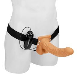 Fetish Fantasy Vibrating Hollow Strap-On with Balls, 25 cm